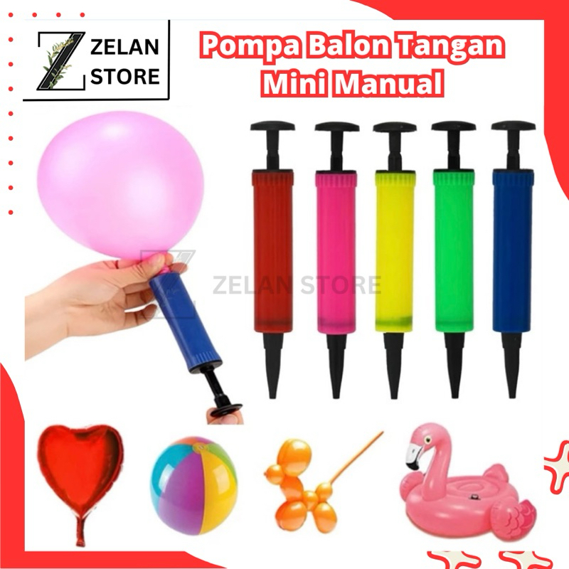 Jual Pompa Balon Tangan Manual Alat Tiup Angin Balloon Bola Pelampung ...