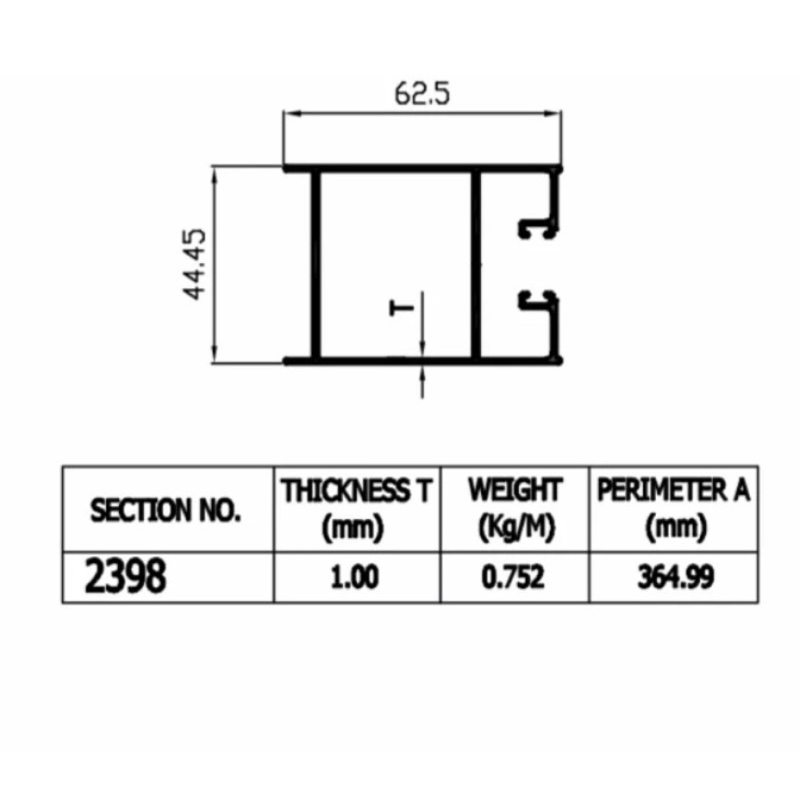 Jual Aluminium Dacon Swing Door 2398 Tiang Engsel Minimalis Aluminium ...