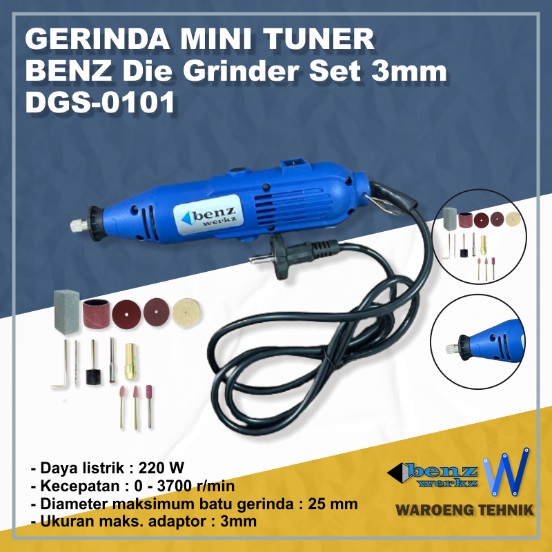 Jual Gerinda Mini Tuner / Bor Tuner Mini BENZ Die Grinder Set 3mm DGS ...