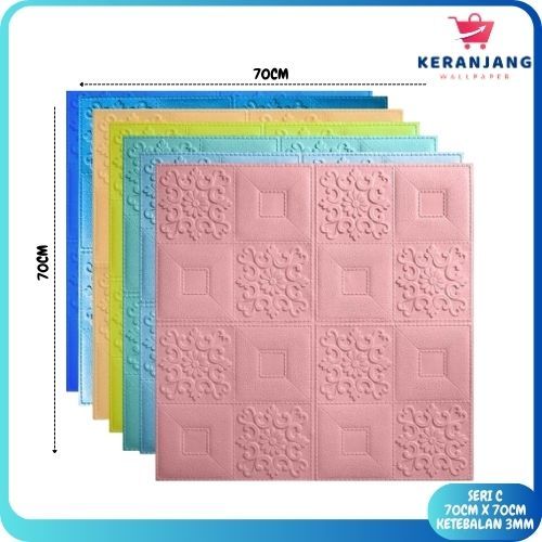 Jual TERMURAH!! Wallpaper Foam 3D Motif Batik / Wallfoam 70cm x 70cm ...