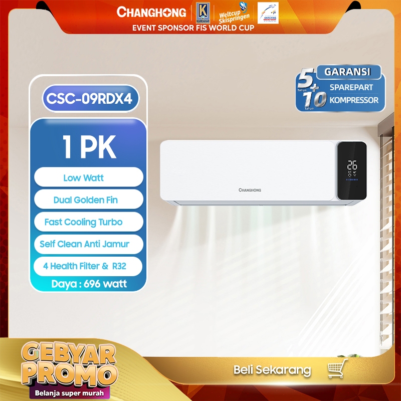 Jual CHANGHONG AC 1 PK STANDARD - CSC 09RDX4 Low Watt [INDOOR + OUTDOOR ...