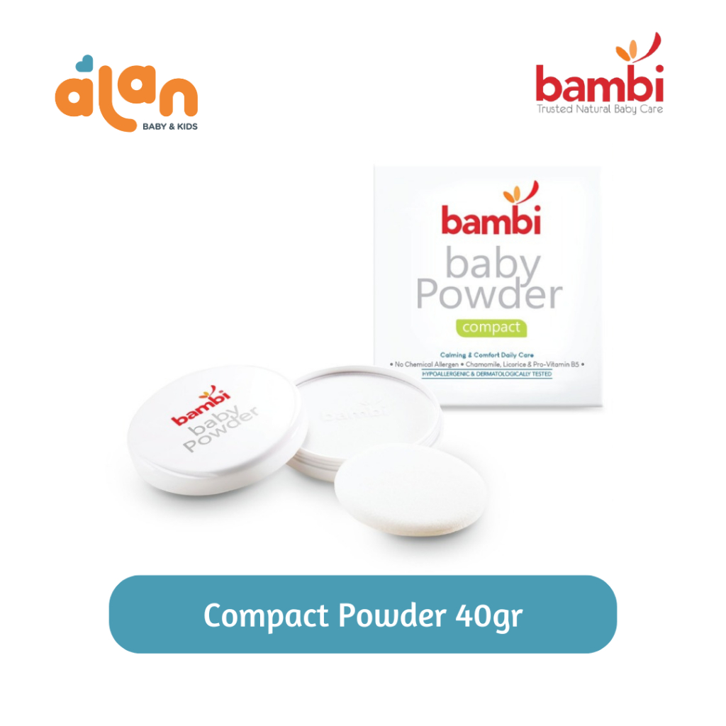 Jual Bambi Baby Compact Powder 40gr | Bedak Padat Bayi Kulit Normal ...