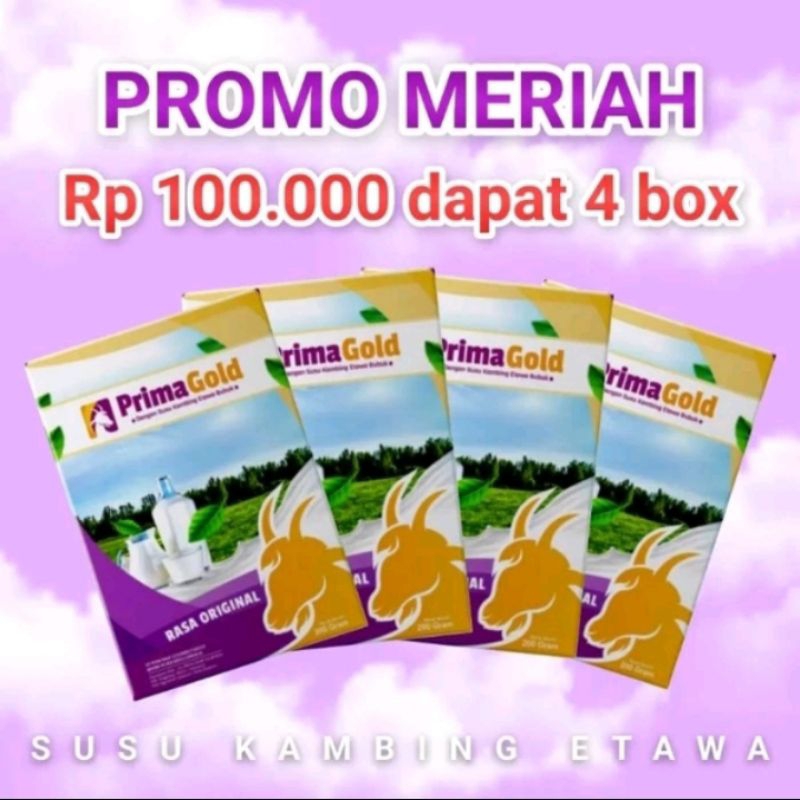 Jual PRIMA GOLD 4 box SUSU KAMBING ETAWA PRIMAGOLD | Shopee Indonesia