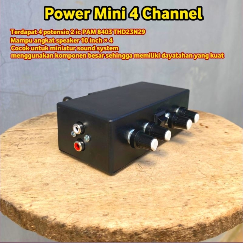 Jual Power Mini 4 channel Stereo Amplifier 5 Volt Sound Sistem | Shopee ...