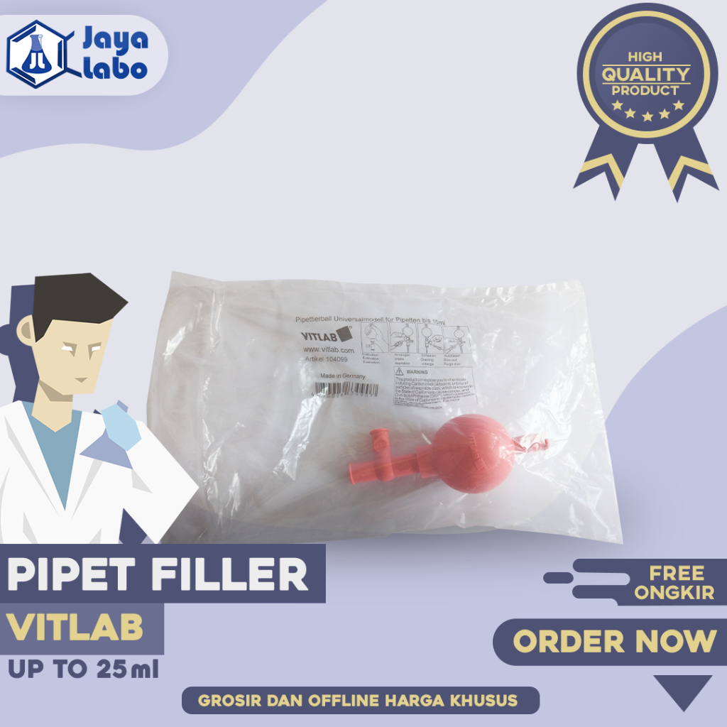 Jual VITLAB Pipet Filler / Rubber Bulb / Bola Hisap Karet / Ball Pipet ...