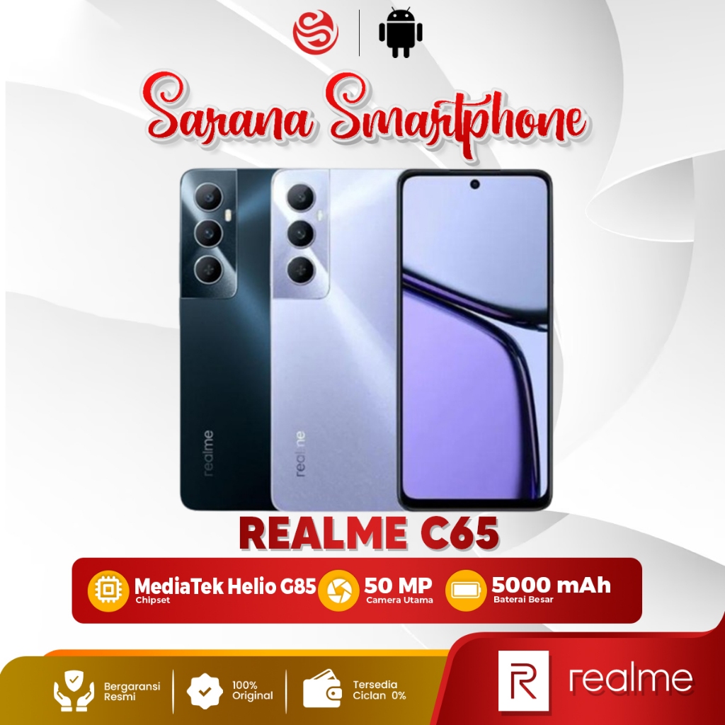 Jual Realme C65 8/128GB 8/256 [+8GB Extended RAM] Original handphone ...