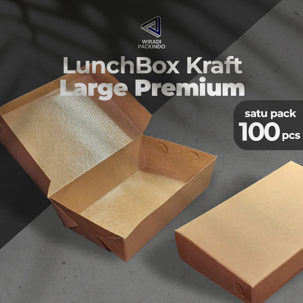 Jual Kotak Makan Kertas / Paper Lunch Coklat /Kemasan Makanan Kraft All ...
