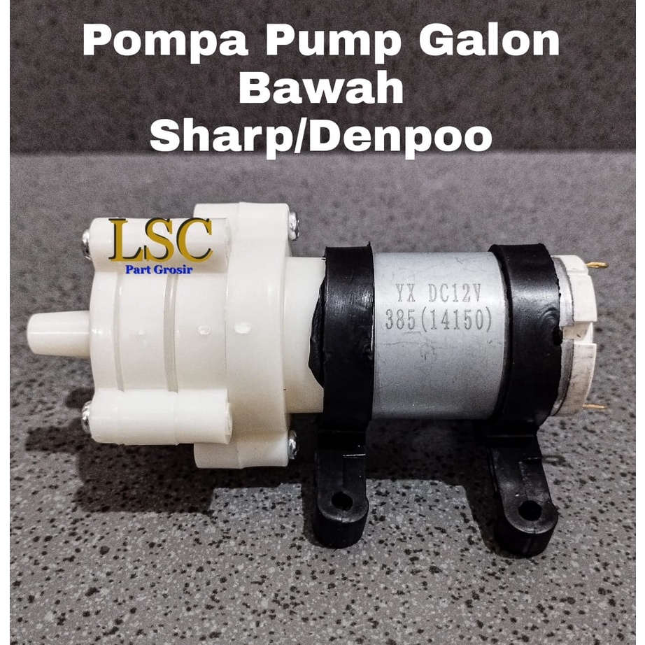 Jual Pompa Dinamo Dispenser Galon Bawah Sharp 12 Volt DC Water Mini ...