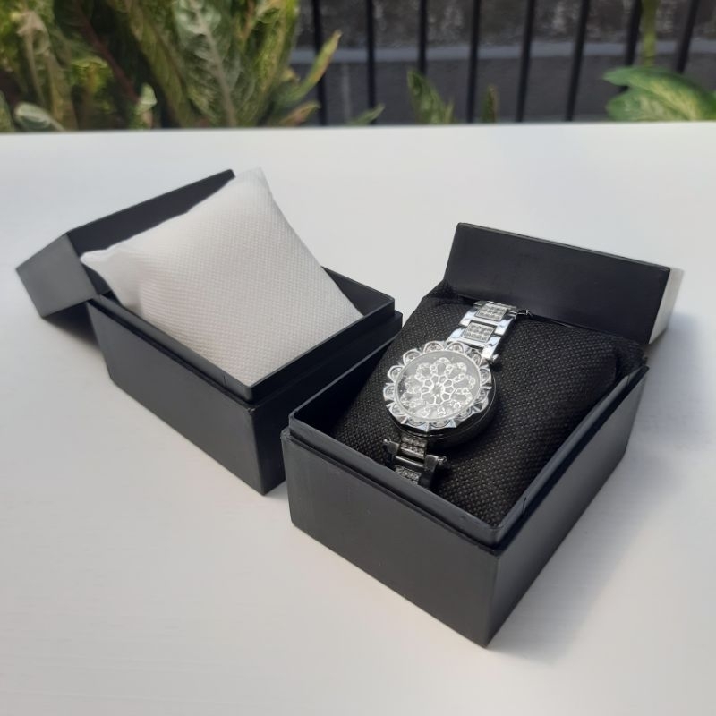 Jual Box Jam Tangan Kotak Jam Tangan Segi Panjan KSP Busa Hitam Dan ...