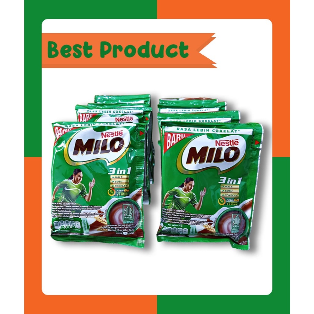 Jual Milo 3in1 Sachet (34gr) | Shopee Indonesia