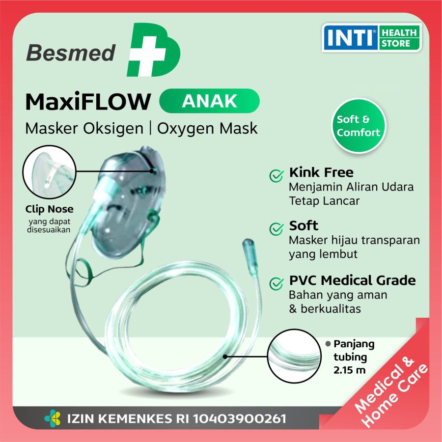 Jual Besmed | Maxiflow Masker Oksigen Anak | Maxiflow Oxygen Anak ...