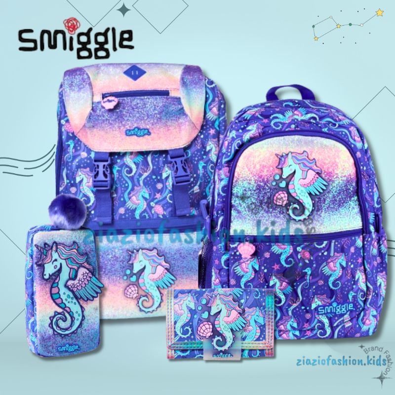 Jual SMIGGLE SET BACKPACK TAS SMIGGLE SEAHORSE | Shopee Indonesia