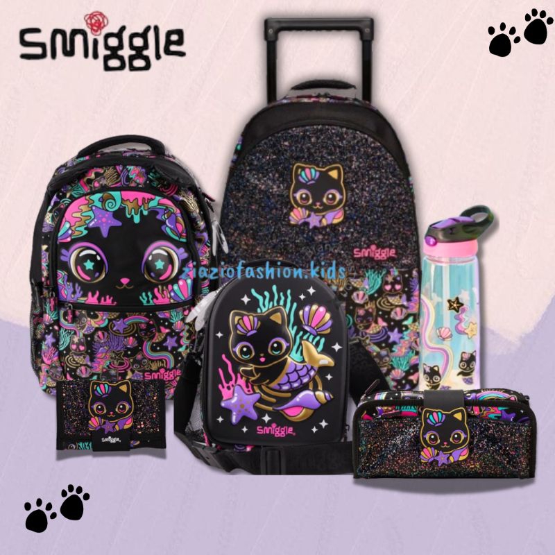 Jual SMIGGLE SET BACKPACK TAS SMIGGLE CAT BLACK | Shopee Indonesia