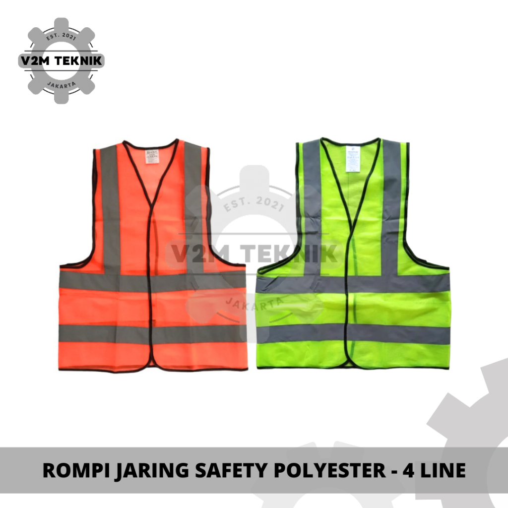 Jual Rompi Jaring Safety Vest List Garis 4 Line Scothlight / Rompi ...