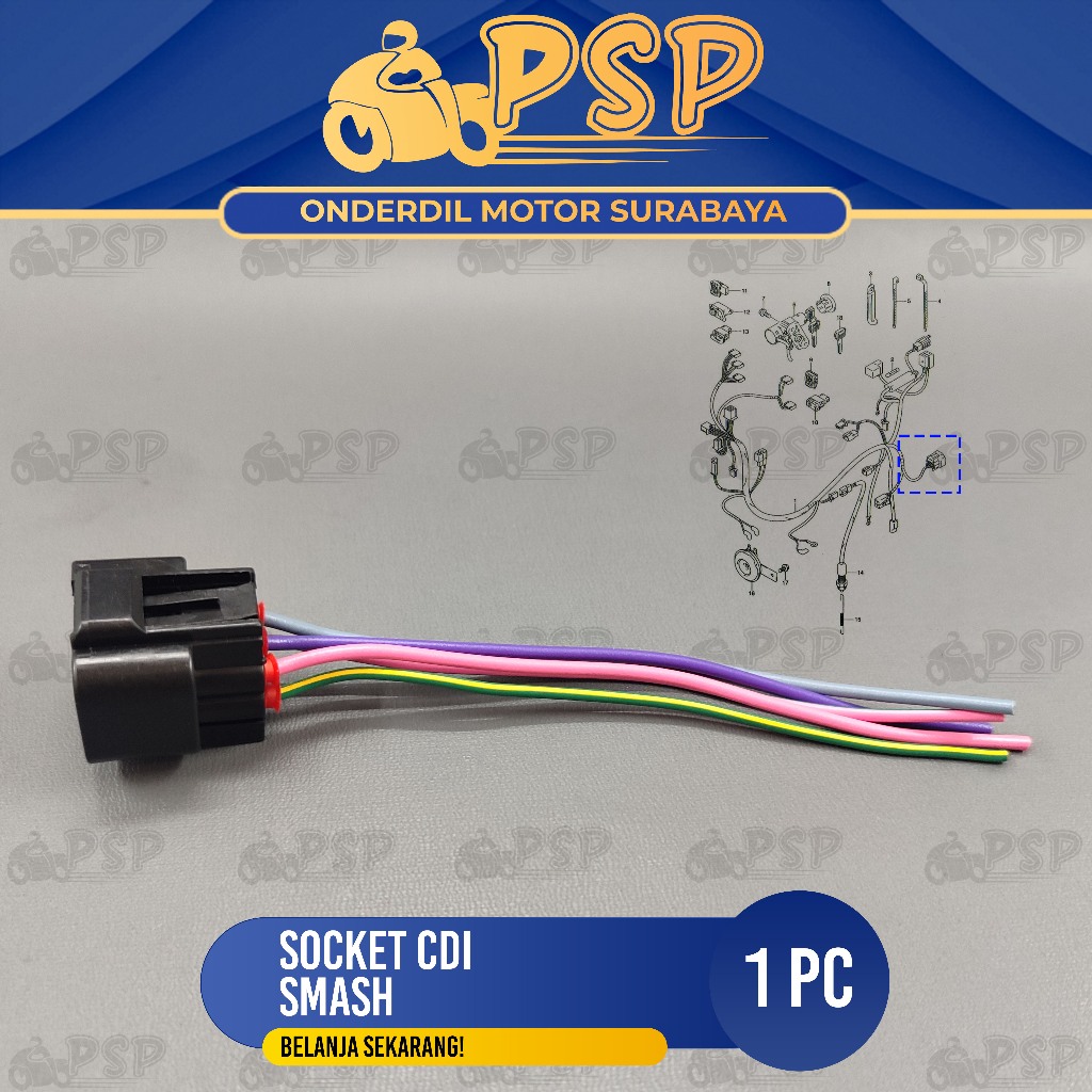 Jual Soket CDI Smash - Kabel Cable Cabel Socket Fitting Cop Lawan ...