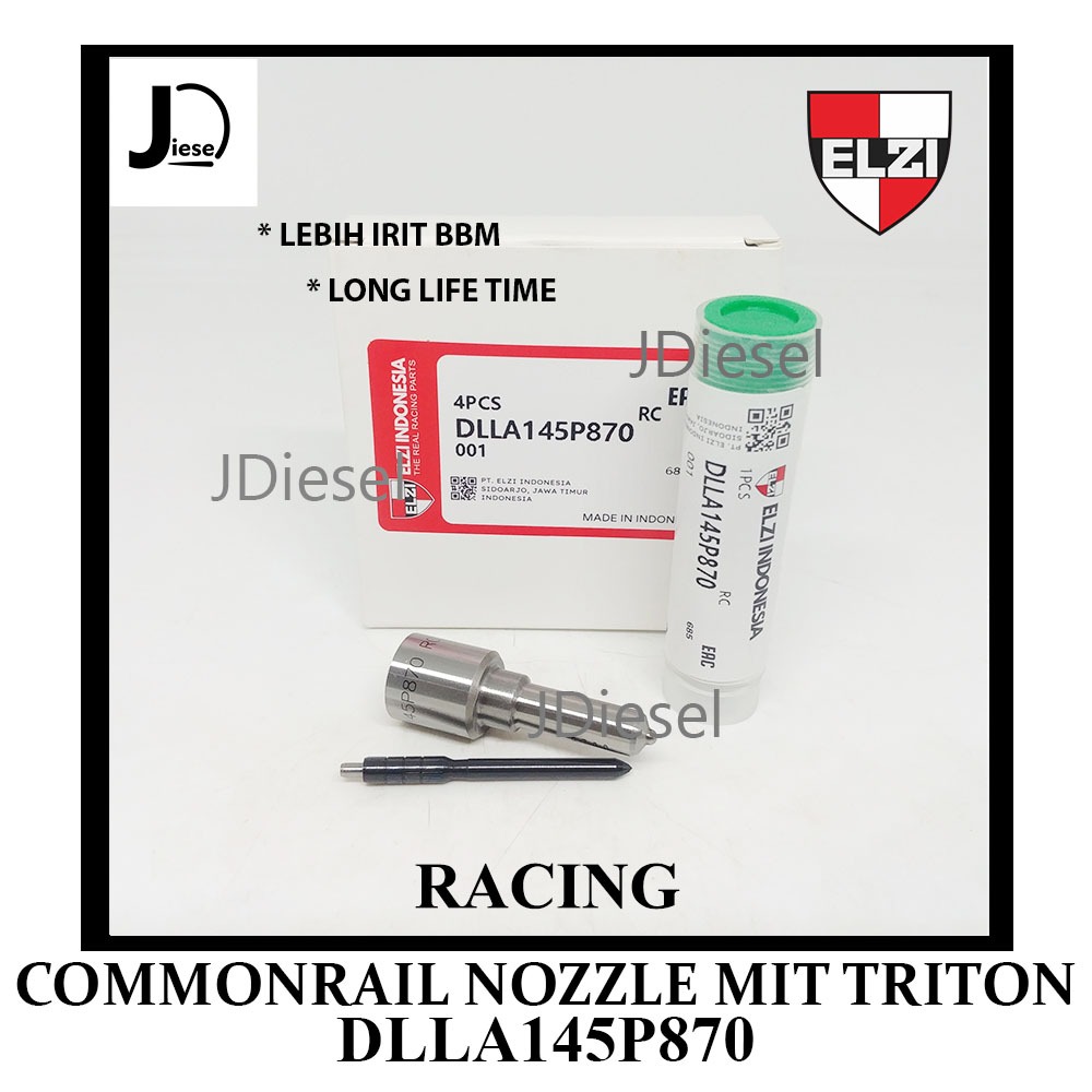 Jual [ 4PCS ] - ELZI Racing Common Rail Nozzle Injector Mitsubishi Triton DLLA145P870 / P870 ...
