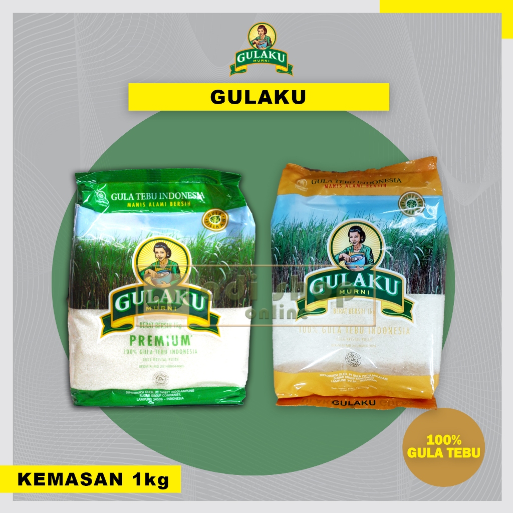 Jual Gula Pasir GULAKU kemasan Kuning & Hijau 1kg | Shopee Indonesia