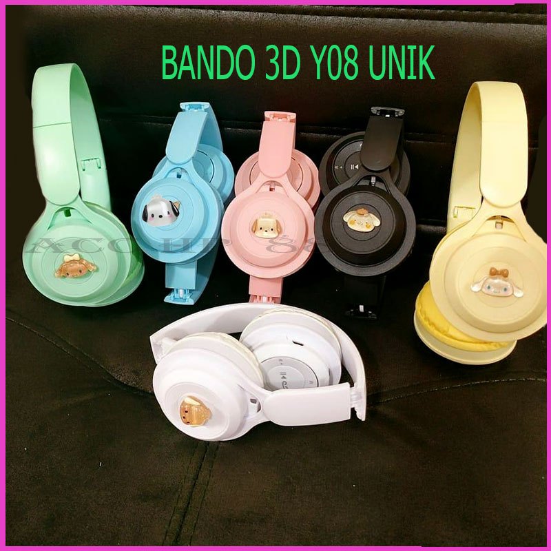 Jual ACCHP HEADPHONE BLUETOOTH HEADSET WIRELESS MACARON Y08 STEREO ...