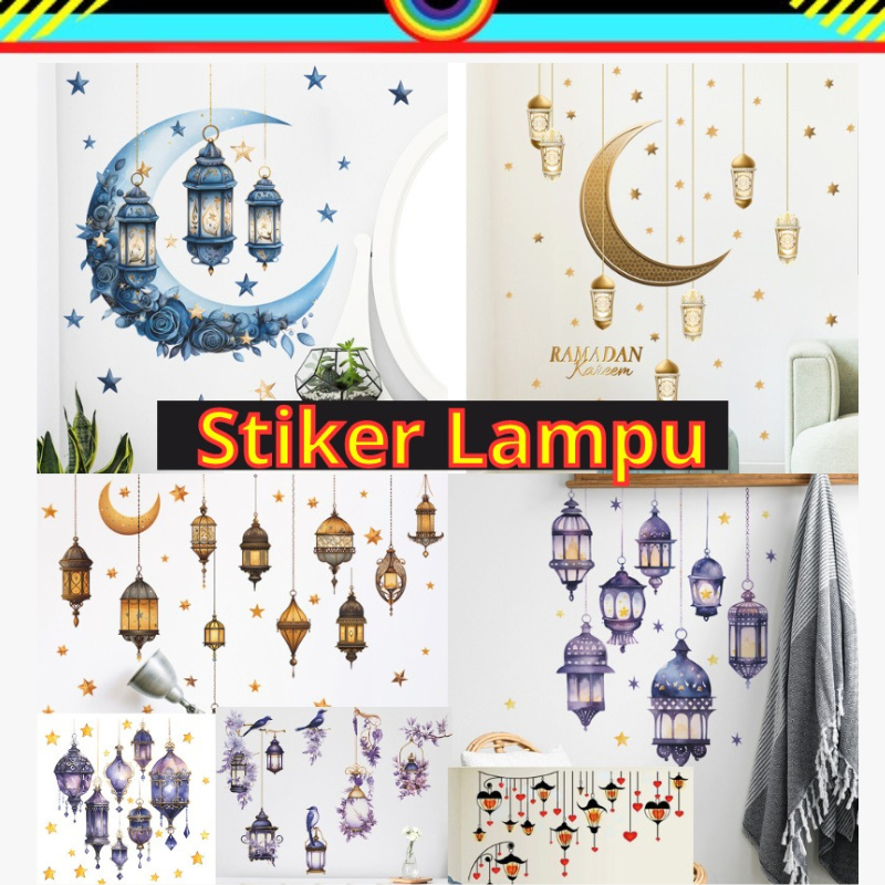 Jual WALL STIKER STICKER DINDING TEMBOK LAMPU GANTUNG WALSTICKER CAFE ...
