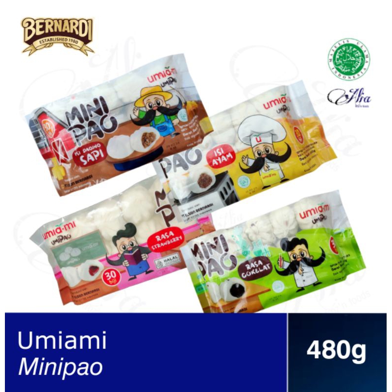 Jual Umiami Mini Pao isi 30 | Coklat | Ayam | Sapi | Strawberry ...