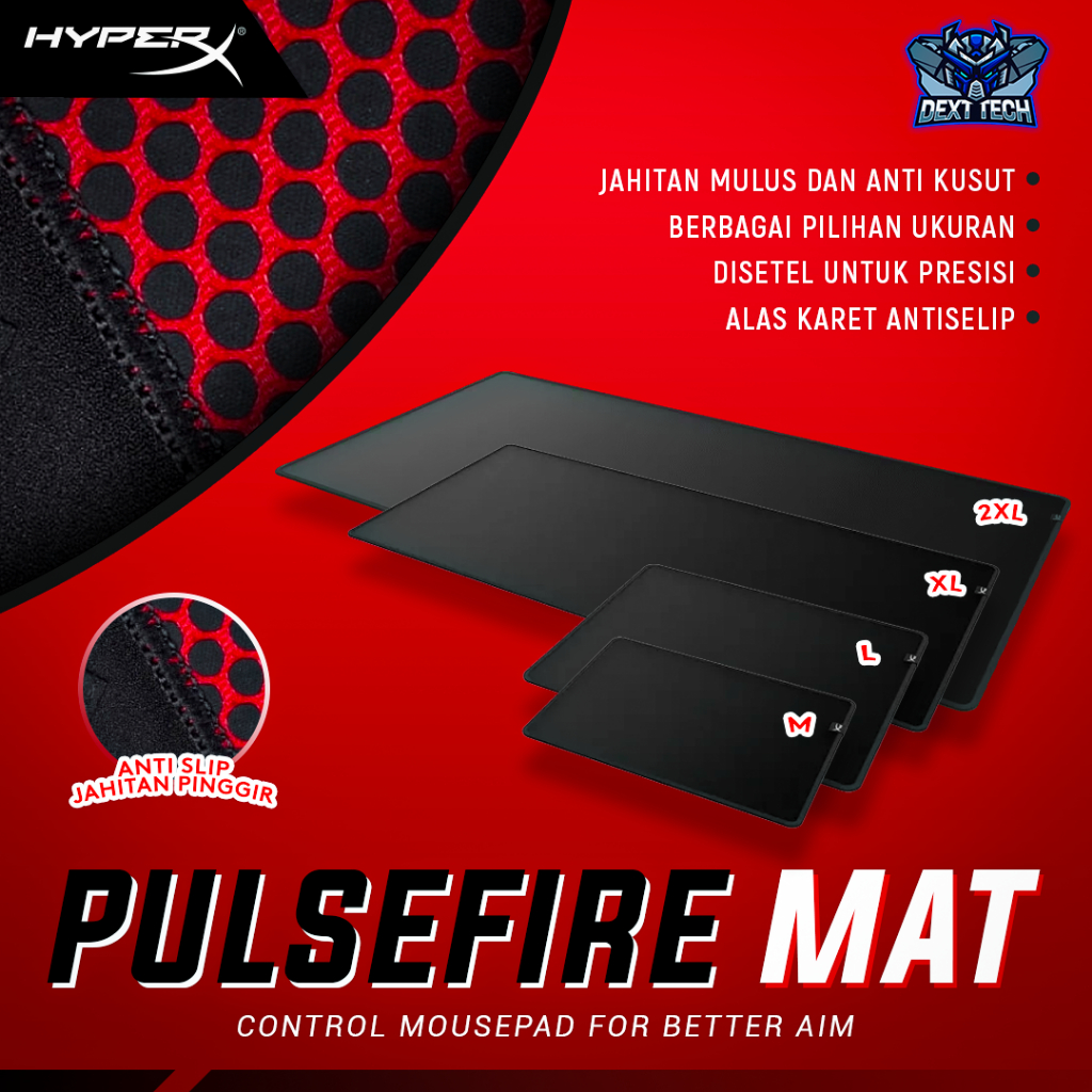 Jual HyperX Pulsefire Mat Cloth Anti Slip Surface Gaming Mousepad ...