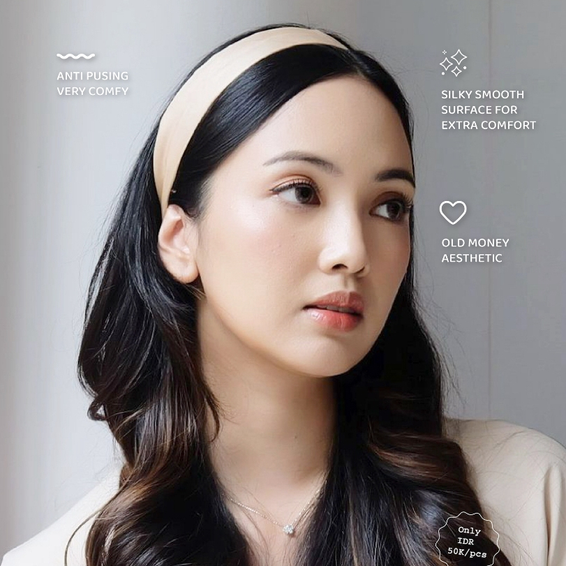 Jual Bella Headband Satin Silk | The Rituale | Bando karet korea retro ...