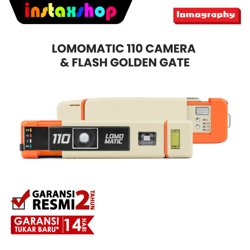 Jual Lomomatic 110 Camera & Flash Golden Gate Analog Kamera 110mm ...