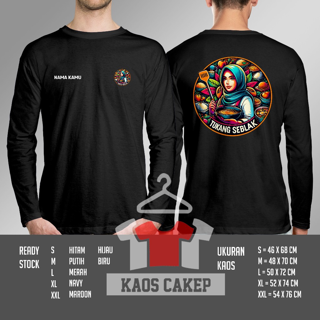 Jual Kaos Tukang Seblak Gratis Nama Kamu Desain Keren Lengan Panjang ...