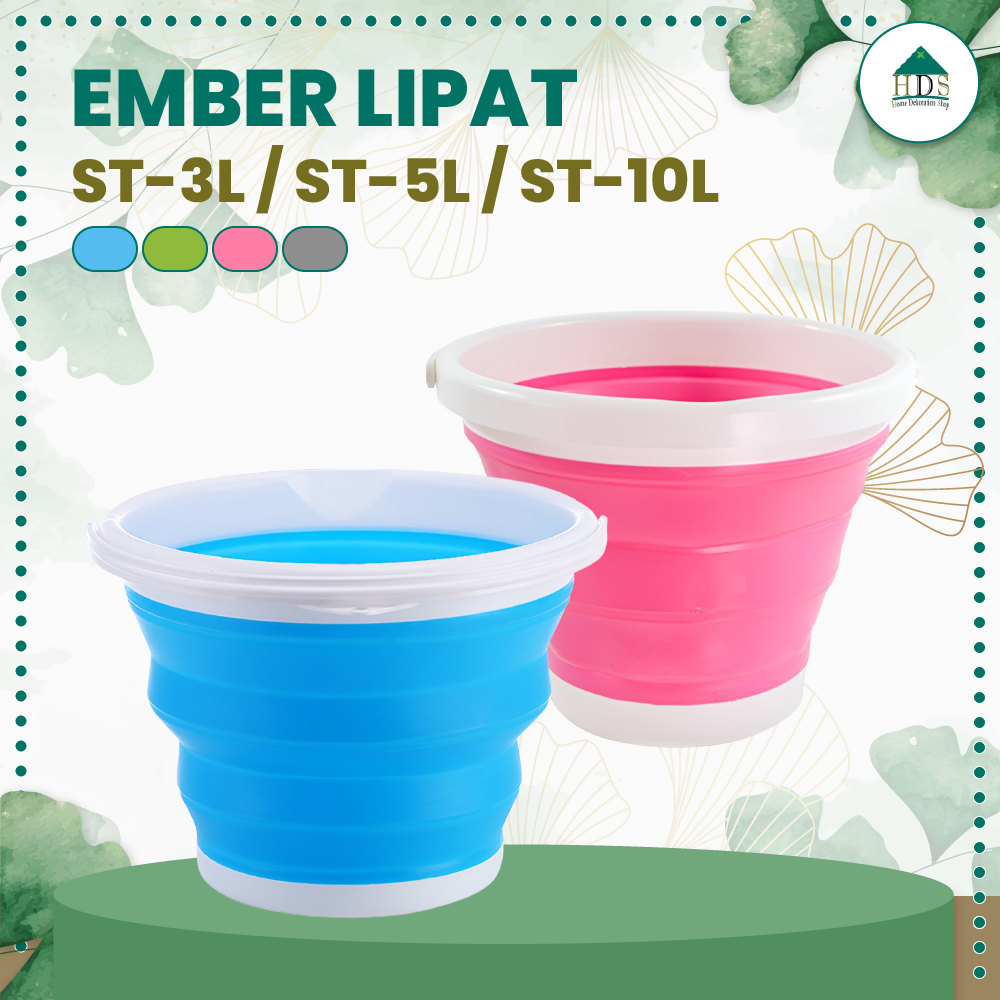 Jual Home Dekoration Official Ember Lipat Portable Water Bucket Foldable Collapsible 3L 5L 10L ...