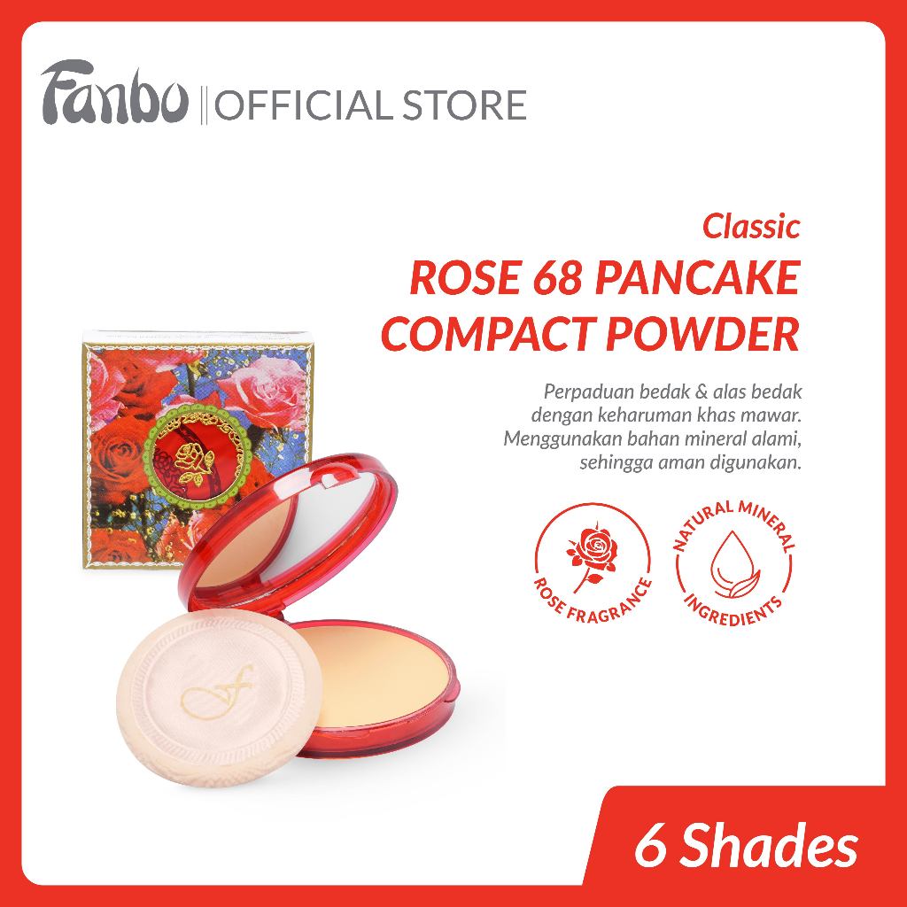 Jual Fanbo Rose 68 Pancake Compact Powder | Shopee Indonesia