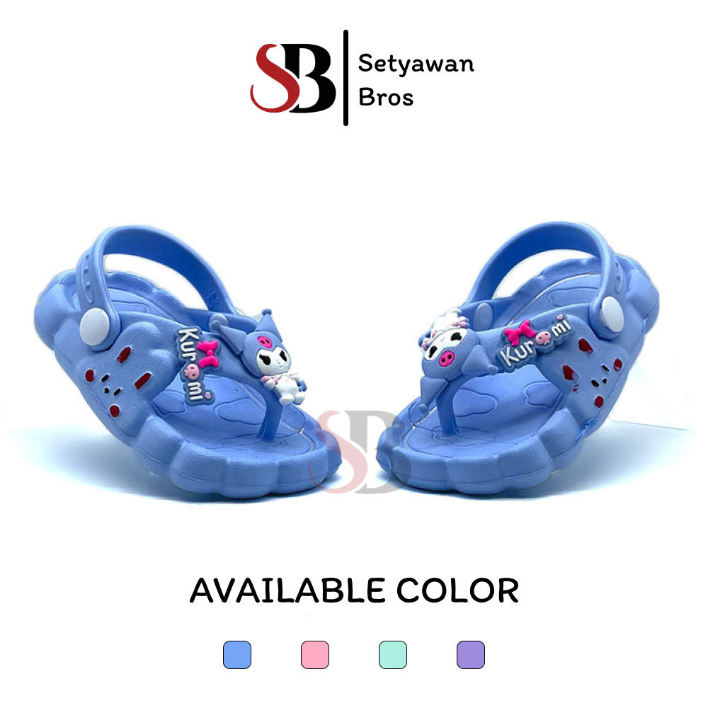 Jual NEW Sandal Model Jepit Tali Belakang Kuromi TERBARU Motif KUROMI ...