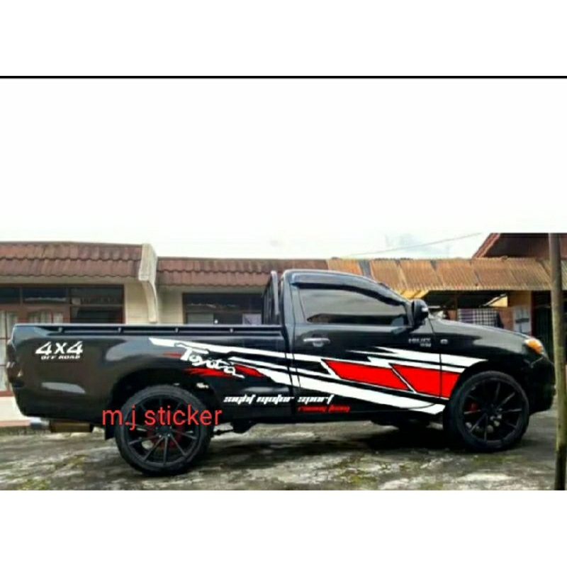 Jual cutting sticker single+doble cabin hilux ranger dmax navara Triton ...