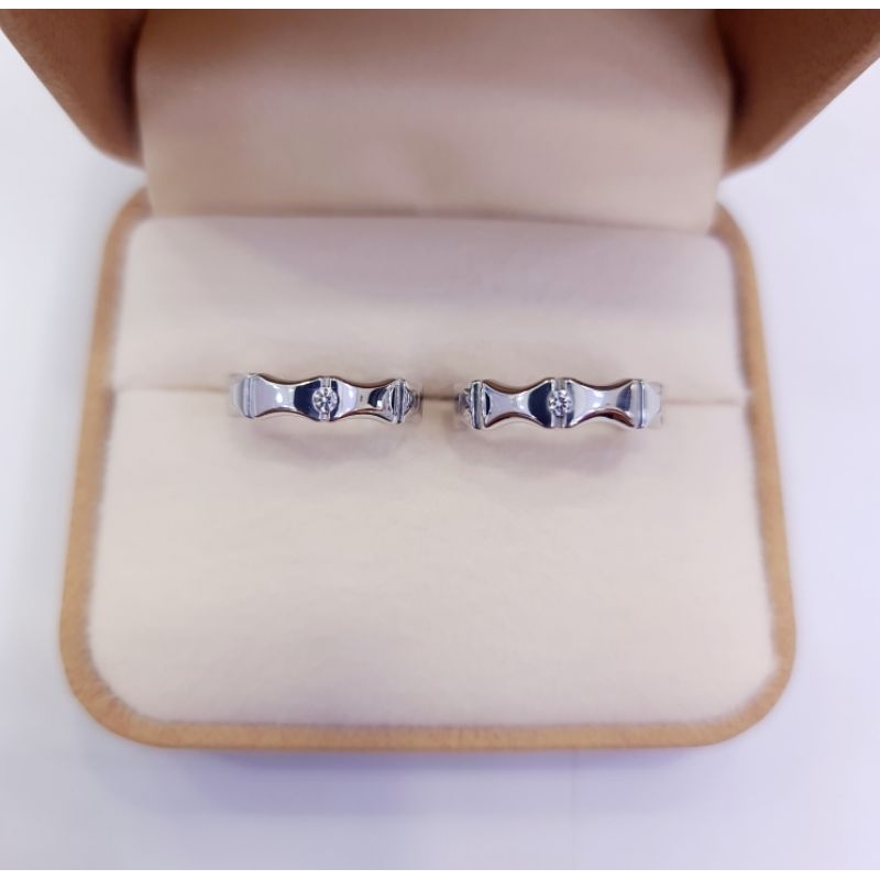 Jual Cincin Pernikahan Lamaran Emas 10k/30% Dan Palladium 10% Wedding ...