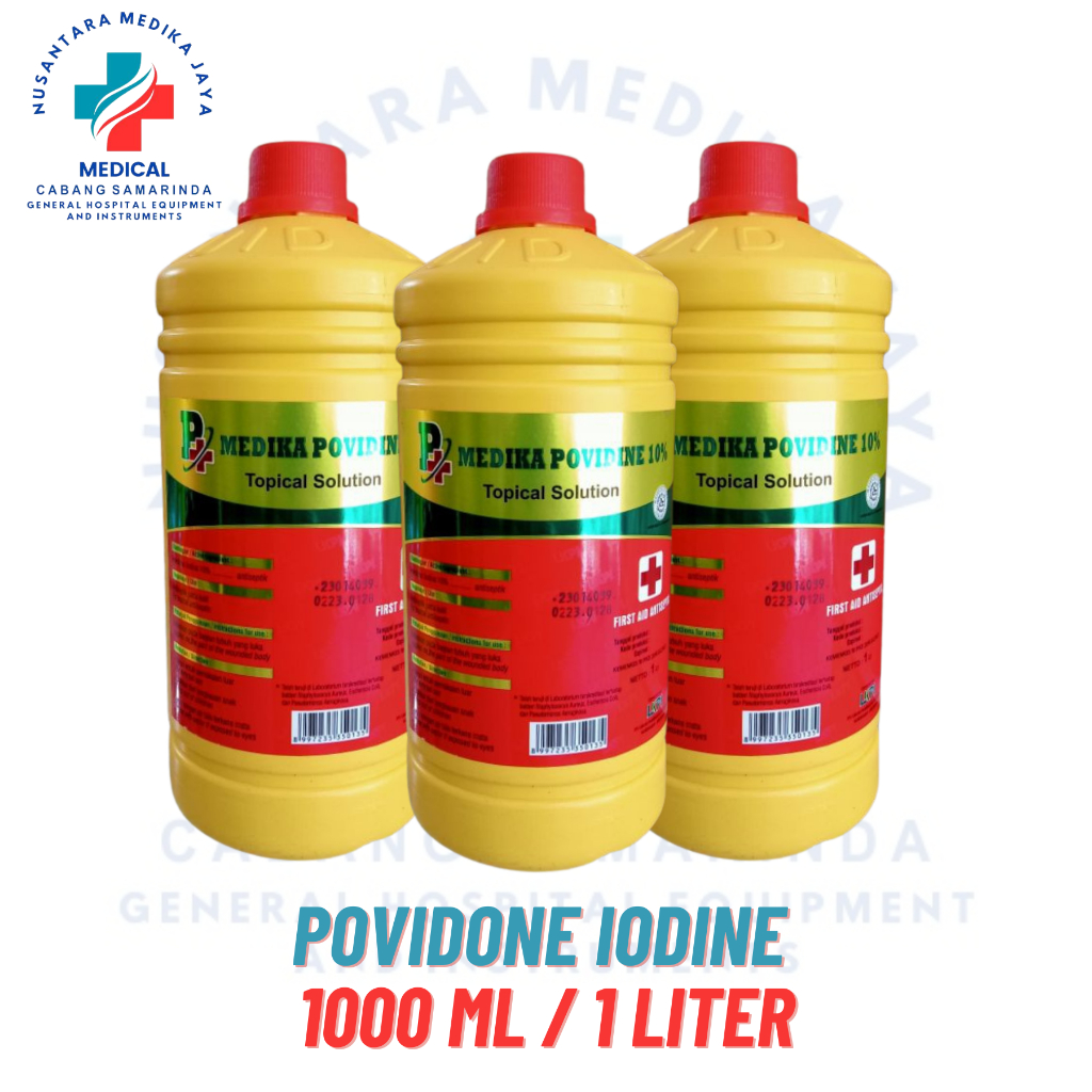Jual Povidine Iodine 1000ml/1 liter Medika Antiseptik Luka | Shopee ...