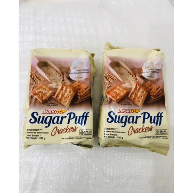 Jual [BISKITOP] Sugar Puff Crackers 280 Gram (1 Dus isi 12 Pcs ...