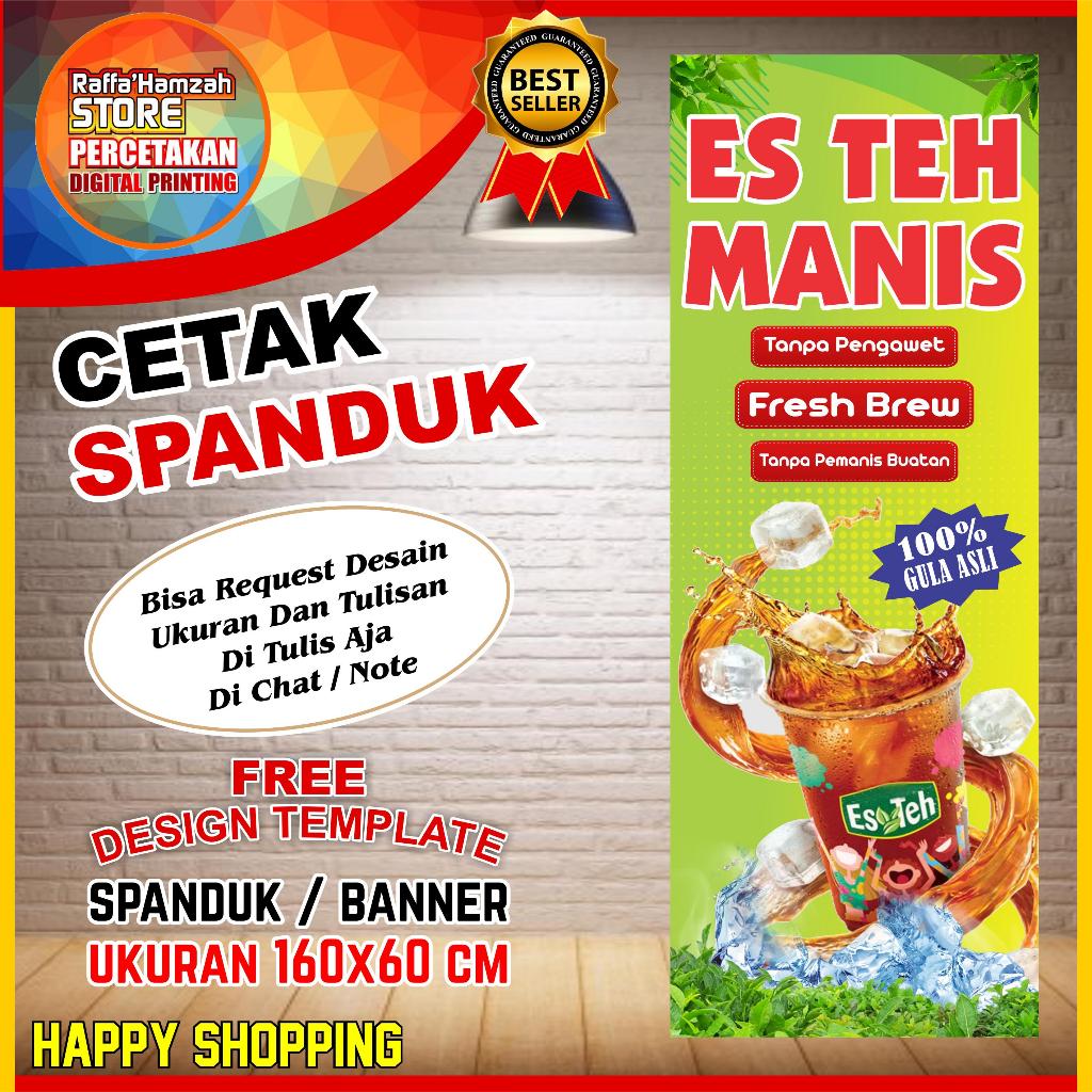 Jual Spanduk Banner Backdrop Es Teh Manis / Banner Teh Manis / Spanduk ...