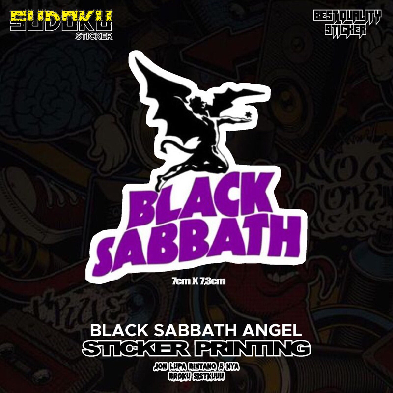 Jual STICKER STIKER PRINTING BAND BLACK SABBATH DEVIL SAYAP KEREN ...