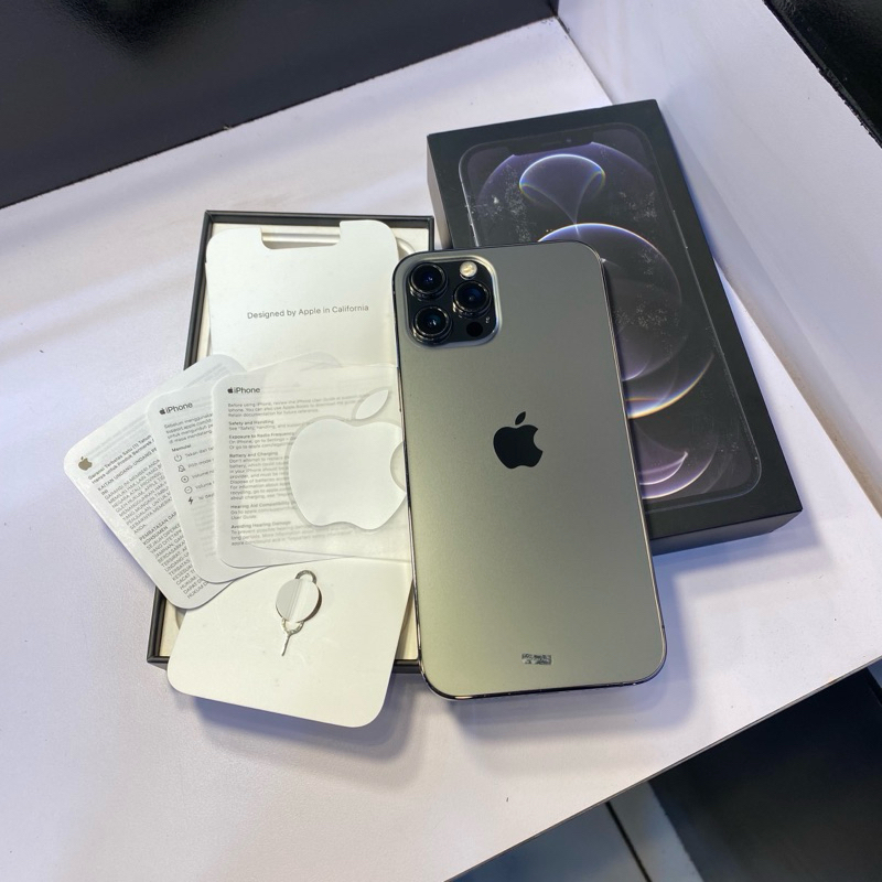 Jual iPhone 12 ProMax 256gb Graphite Ex iBOX Resmi Fullset Ori Mulus ...