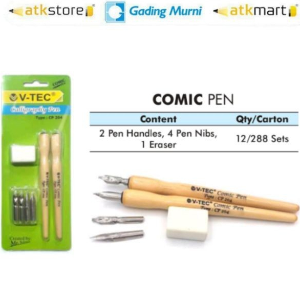Jual V-tec Comic Pen Type CP204 (Isi 2 Pcs) | Shopee Indonesia