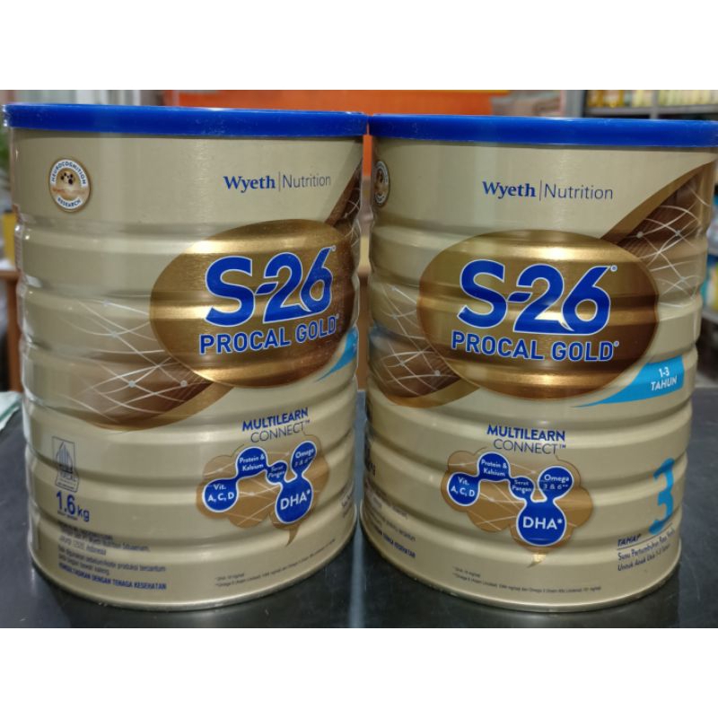 Jual S-26 PROCAL GOLD KALENG TAHAP 3 - 1600g SUSU FORMULA PERTUMBUHAN ...