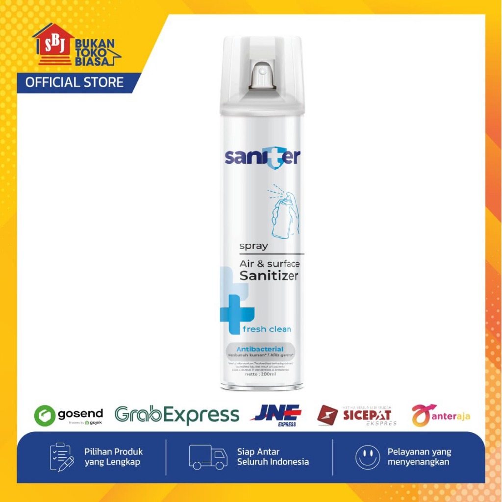 Jual Saniter Spray Air Sanitizer Aerosol Saniter 400 ml | Shopee Indonesia