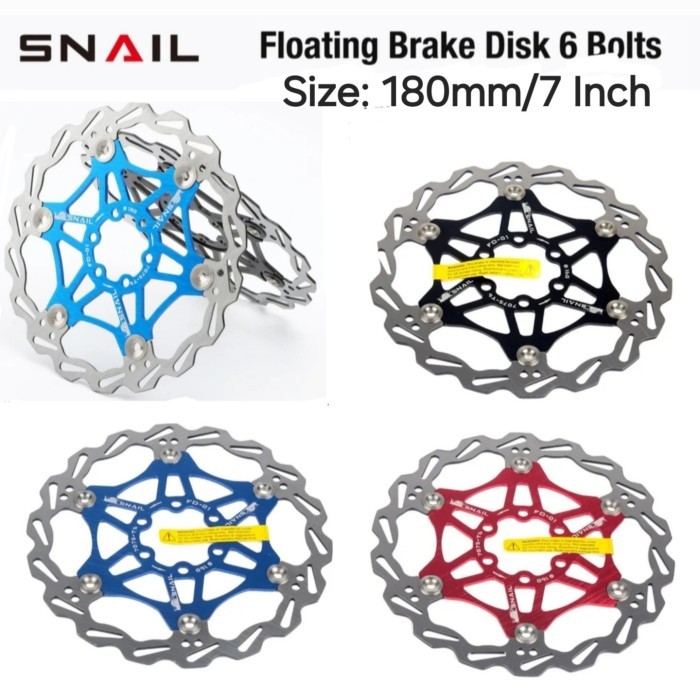 Jual Snail Rotor Sepeda 180mm 7 Inch Floating Disc Brake Bicycle Rotor ...