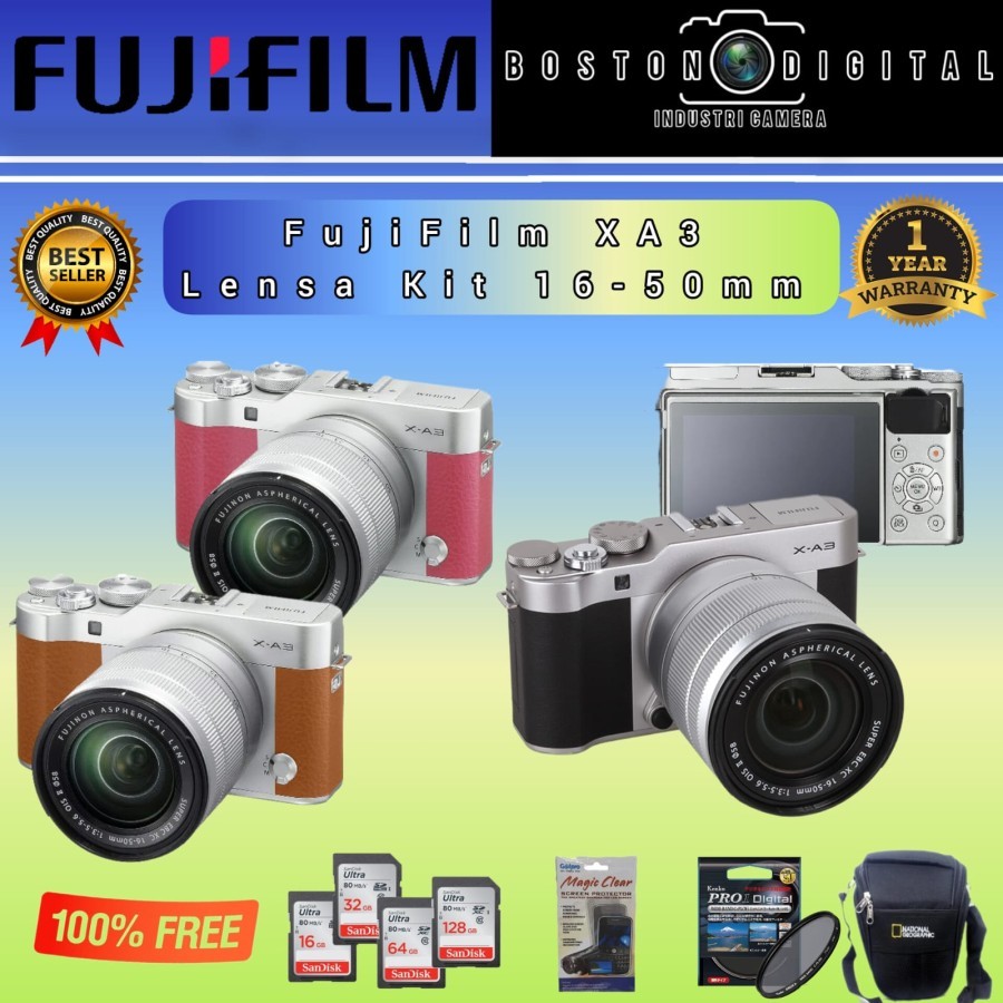 Jual FUJIFILM XA3 KIT 16-50MM / CAMERA FUJIFILM X-A3 KIT 16-50MM ...