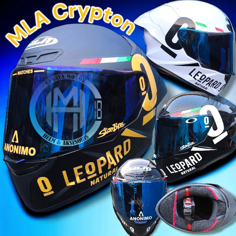 Jual HELM MLA CRYPTON LEOPARD CLONE TTC|FULL FACE | Shopee Indonesia