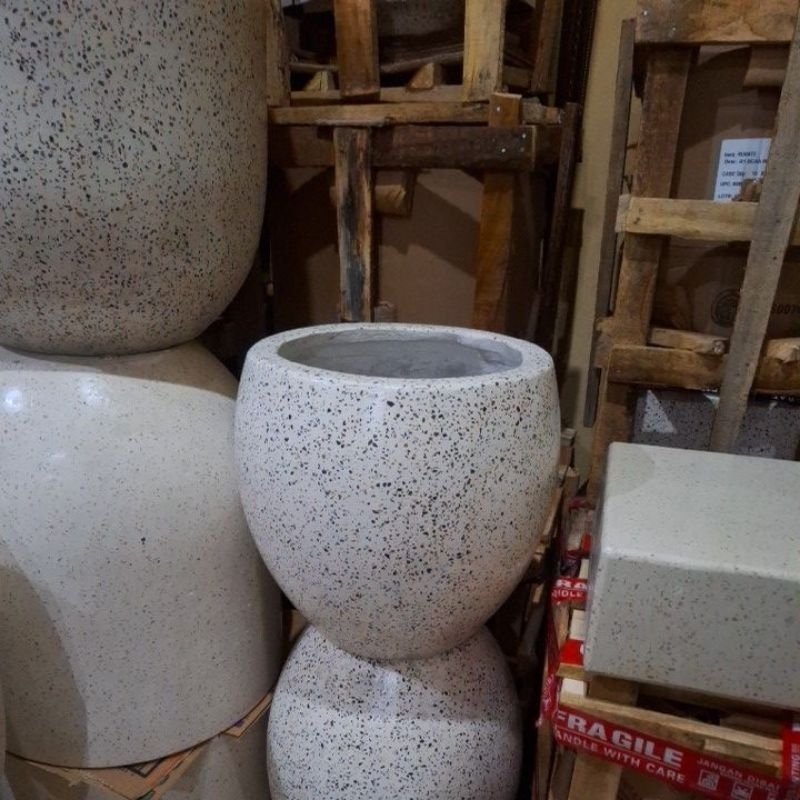 Jual Pot Terazzo Asli Marmer Bulat Anggun Indoor / Outdoor | Shopee ...