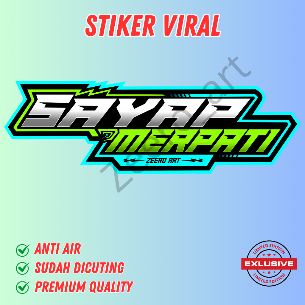 Jual Stiker Racing Viral Sayap Merpati / Setiker / Sticker / aksesoris ...