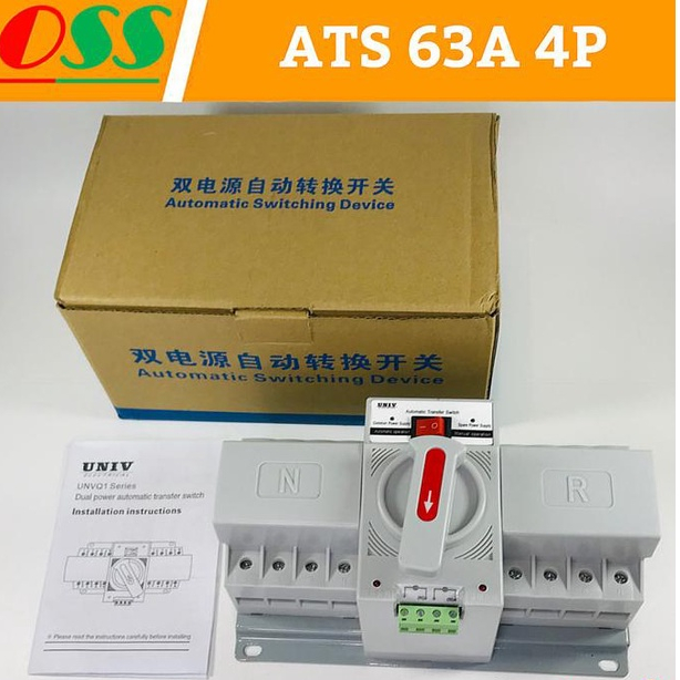 Jual *#*#*#] ATS AUTO TRANSFER SWITCH ATS 63A 4P 4 POLE UNTUK OTOMATIS ...
