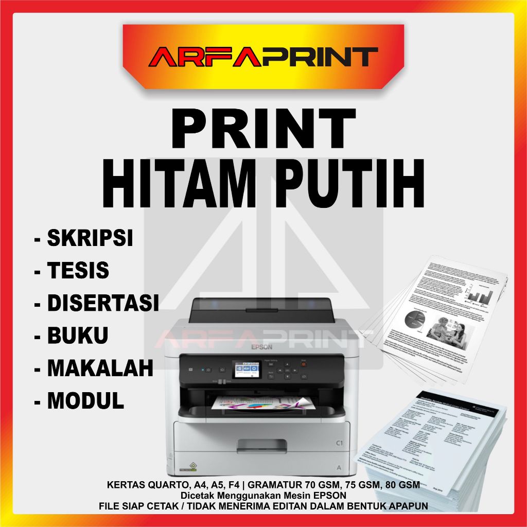 Jual Print Out Online Hitam Putih Buku Tugas Laporan Skripsi Tesis ...