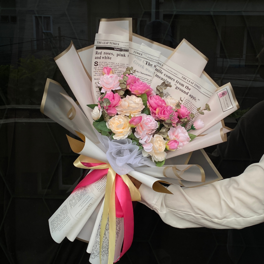 Jual GRANDE PEONY BOUQUET - Buket Bunga Peony Mix Artificial Medium ...