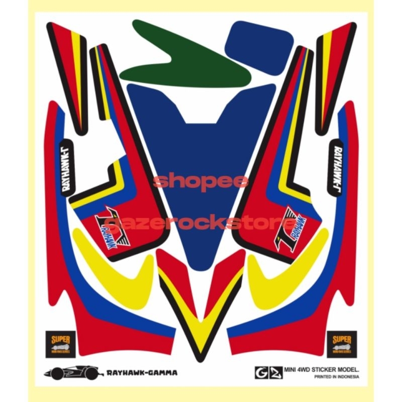 Jual Stiker Tamiya Rayhawk-Gamma Cutting Vinyl | Shopee Indonesia